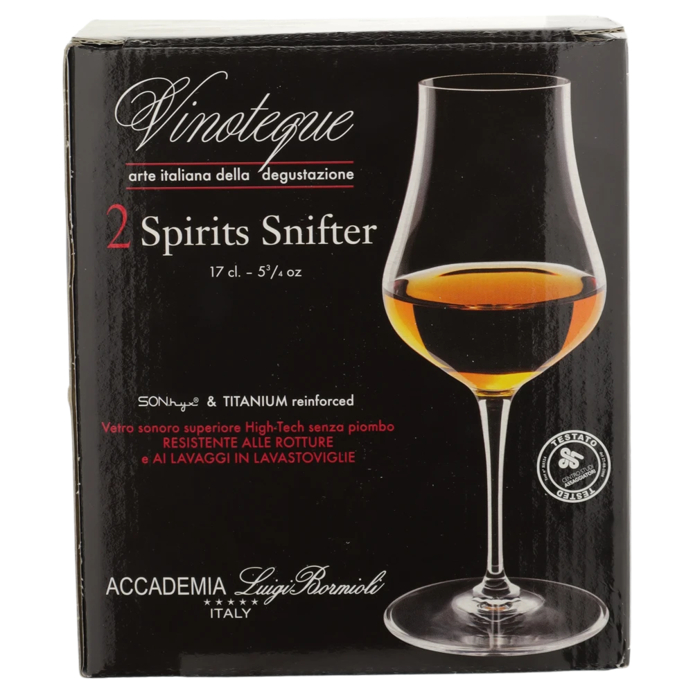 Luigi Bormioli, Vinoteque Spirits Snifter Glass Set, 2 glasses in a giftbox 170mL - Buy Online ...