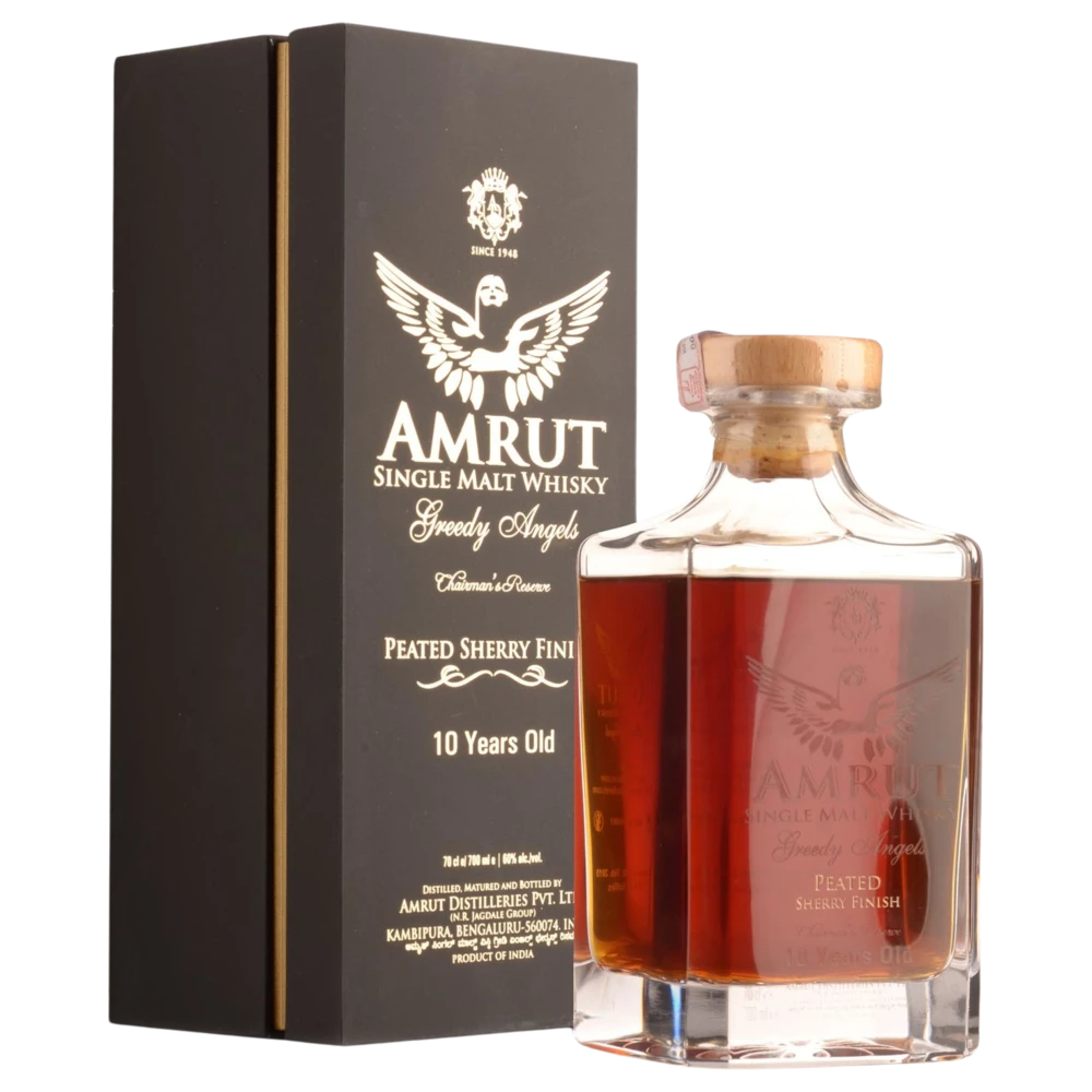 Amrut Greedy Angels Peated Sherry 10YO 60% 700ml - Buy Online | The ...